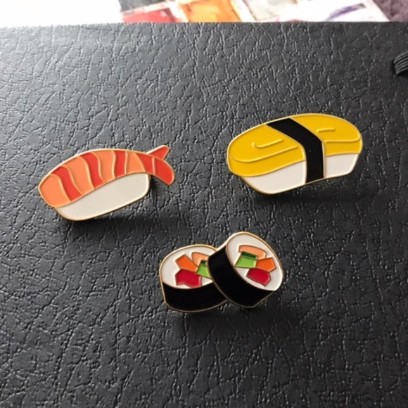 Jewelry | Sushi Pins Set Of 3 | Poshmark